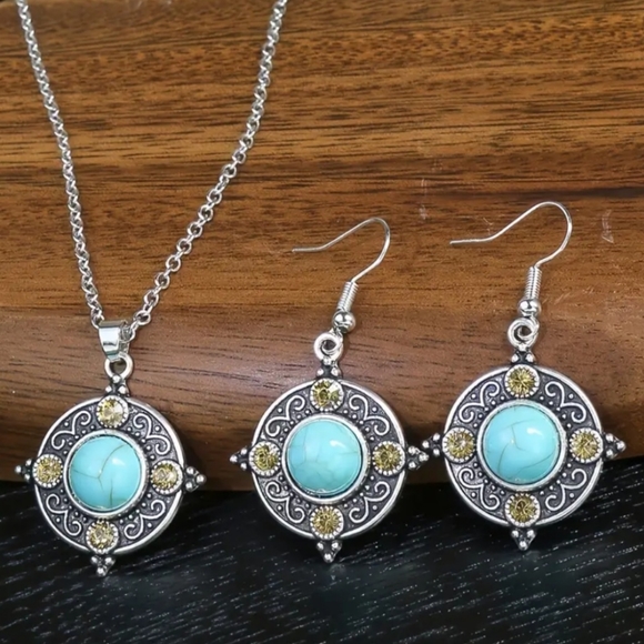 Jewelry | New Vintage Like Rhinestone Necklace Earring Set | Poshmark